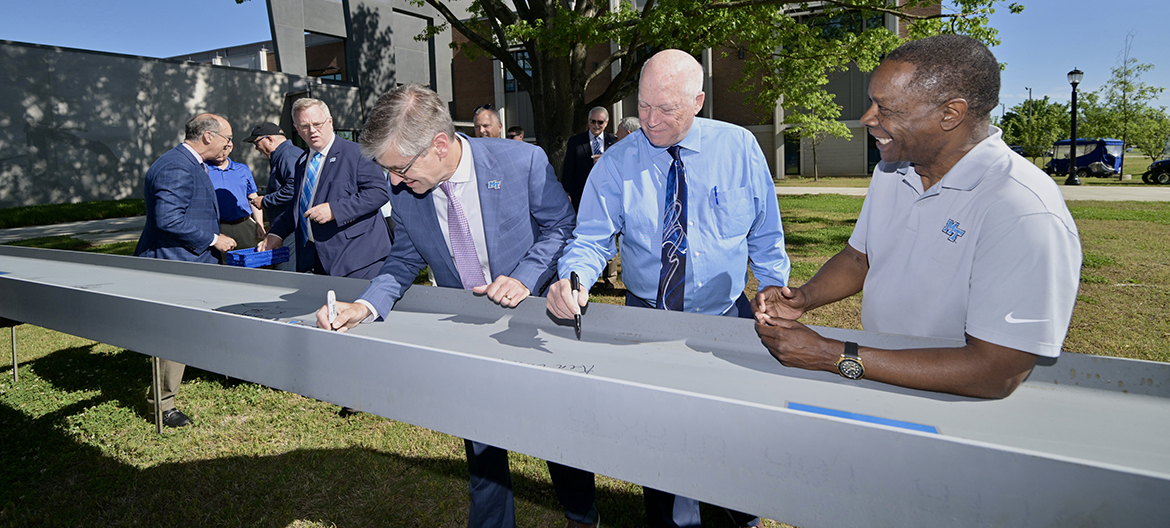 MTSU ‘tops out’ new Applied Engineering Building with beam signing as ...